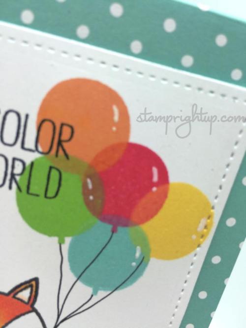 Lawn Fawn Ink Pads with Party Animals Fox Balloon Note Card | Stamp ...